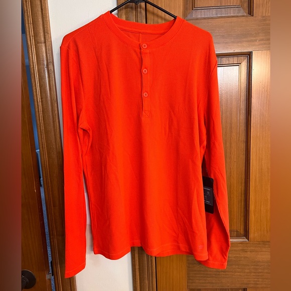 Fabletics | Shirts | Fabletics Mens Burnt Orange He Henley Medium New ...